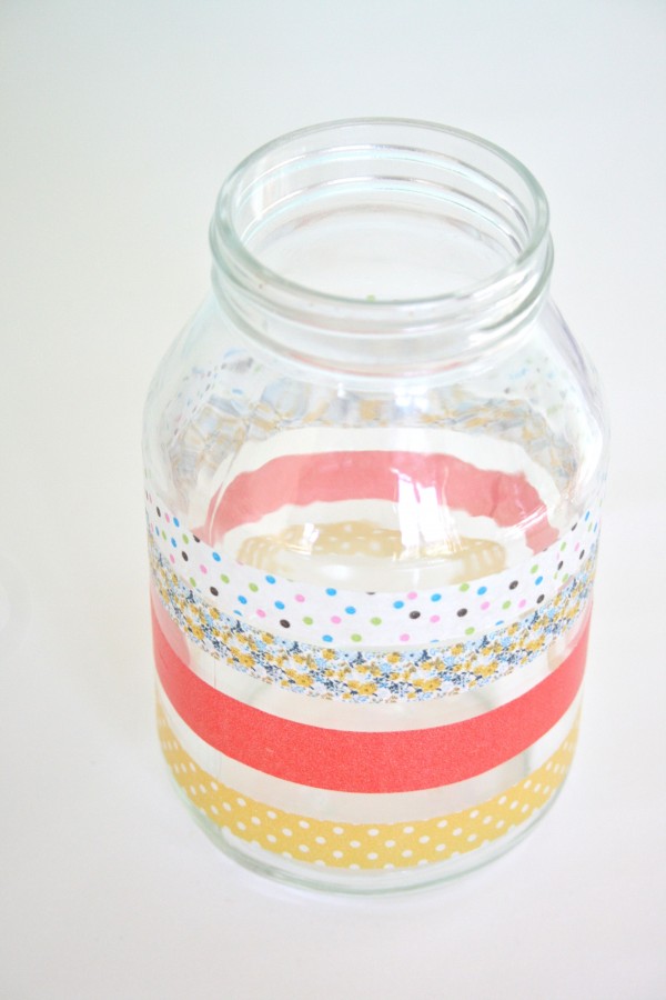 Weekly Pinterest Challenge: Washi Wrapped Jar - Dream Green DIY