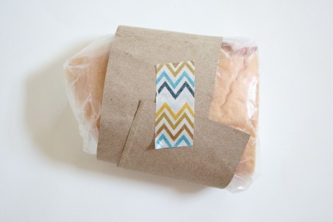 DIY Brown Paper + Washi Tape Sandwich Wrap - Dream Green DIY