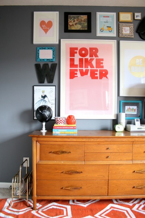 Weekly Pinterest Challenge: New dresser, New gallery wall - Dream Green DIY
