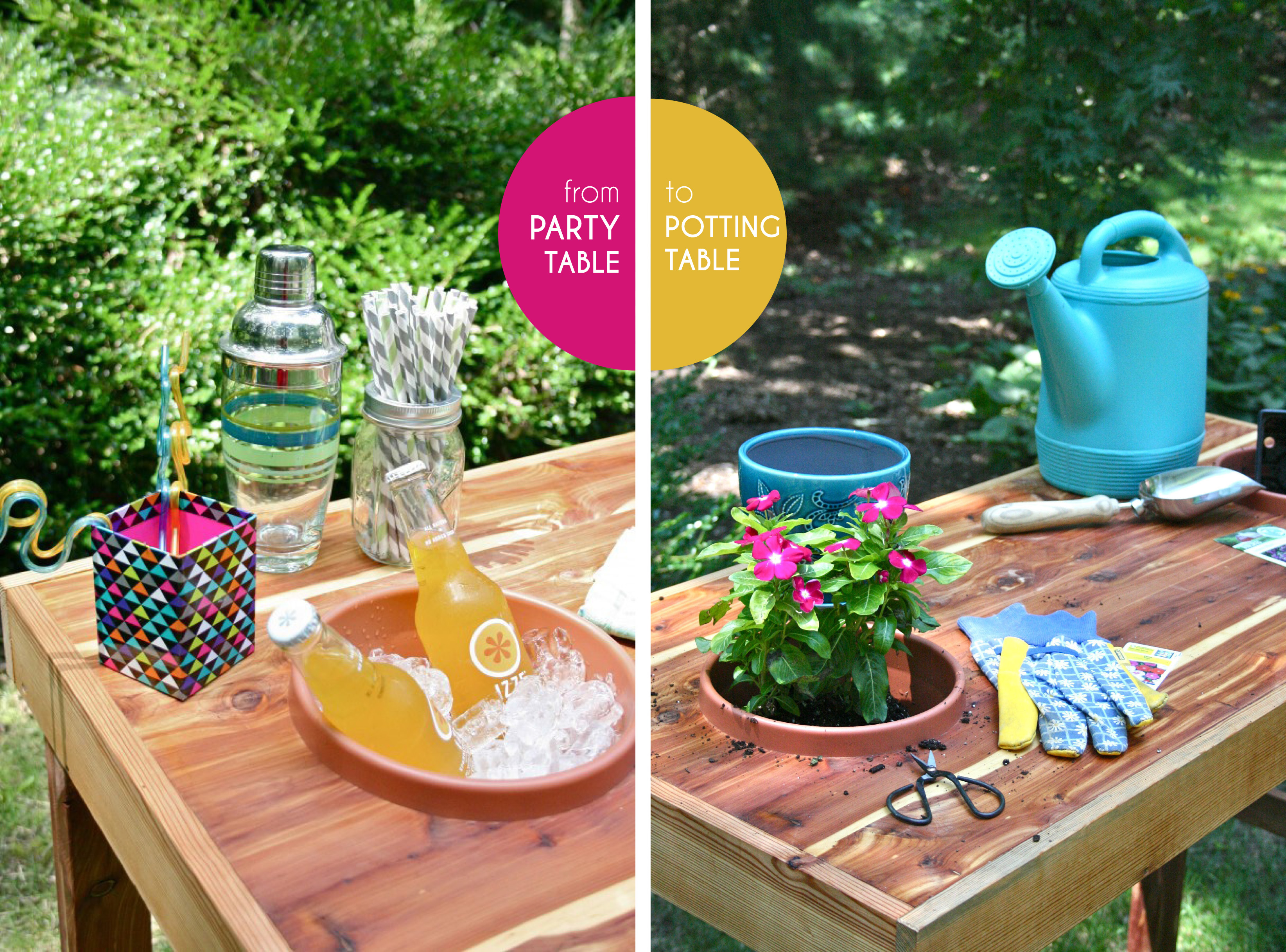 Dual Purpose Party+Potting Table {with 3M} - Dream Green DIY