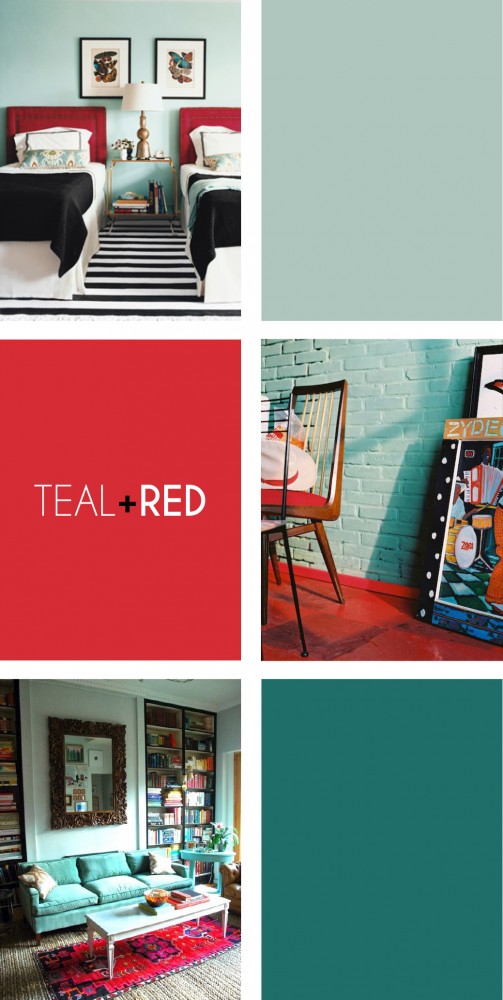 Trend to Try: Teal+Red - Dream Green DIY