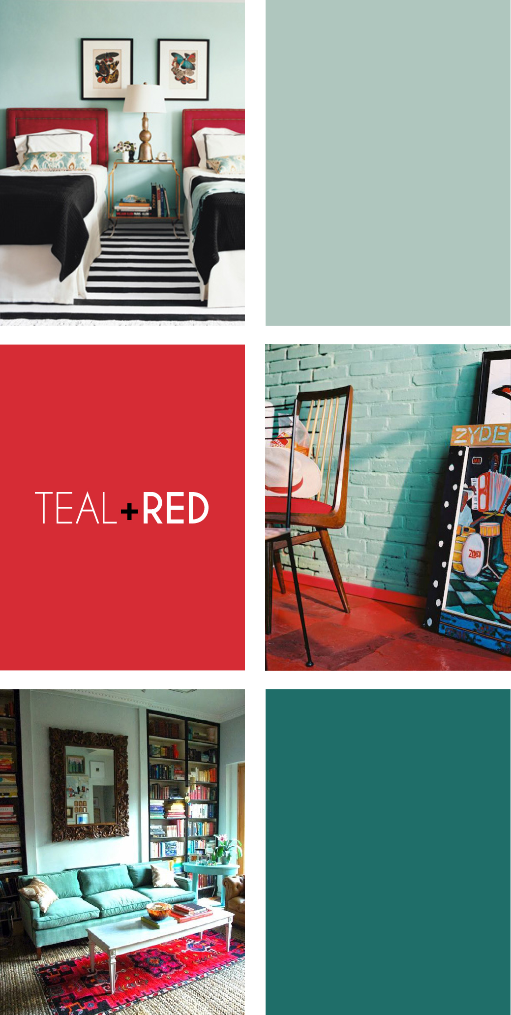 Trend to Try: Teal+Red - Dream Green DIY