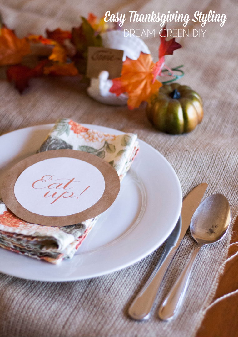 A DIY (and Thrifted) Thanksgiving Tabletop - Dream Green DIY