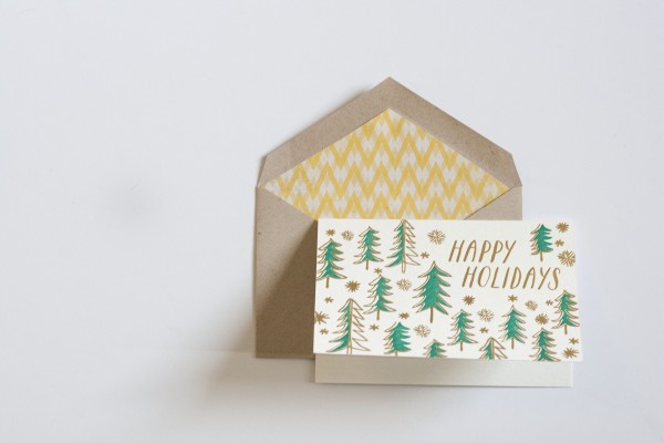 DIY Christmas Card Envelope Liners - Dream Green DIY