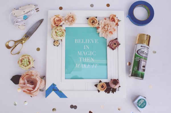 DIY Gold Embellished Frame // With Oh My Darlings - Dream Green DIY