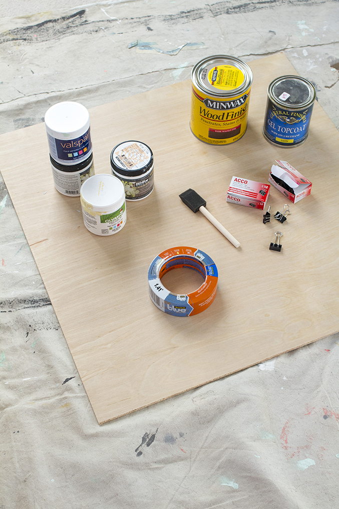 DIY Geometric Painted Holiday Card Display - Dream Green DIY