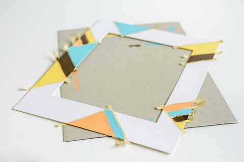 DIY Geometric Painted Mat // DecoArt - Dream Green DIY