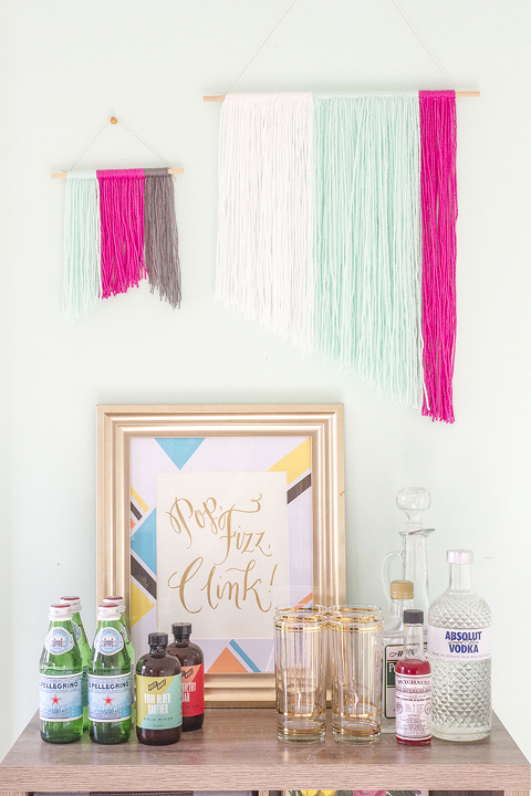 DIY Geometric Painted Mat // DecoArt - Dream Green DIY