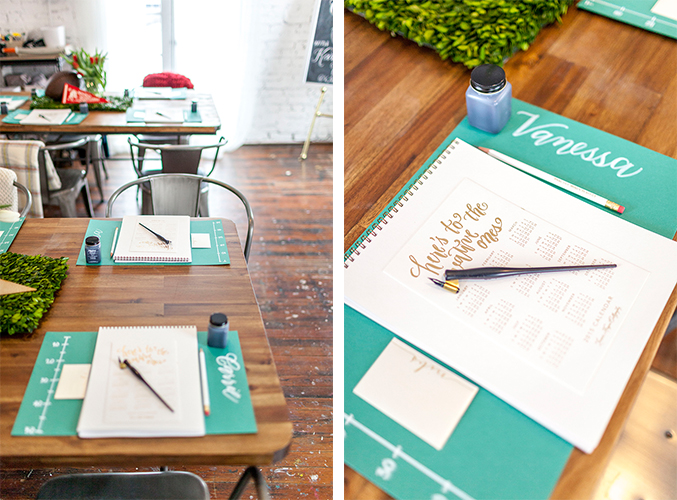 Laura Hooper Calligraphy Workshop - Dream Green DIY