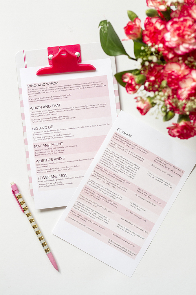 Printable Copy Editing Chicago Style Guide - Dream Green DIY