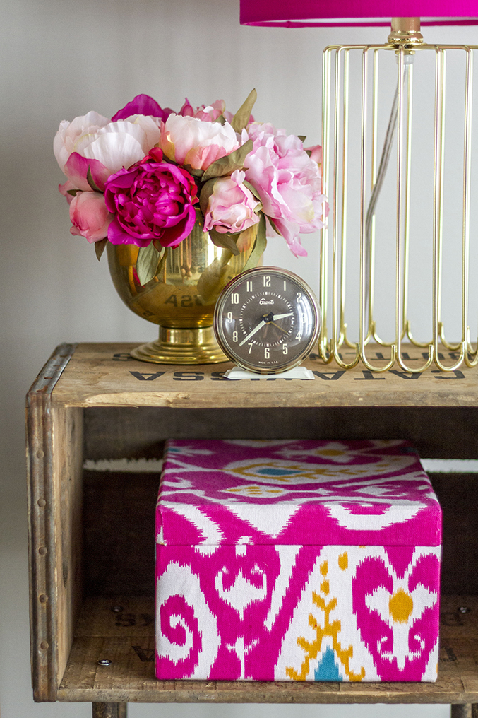 DIY Wooden Crate Side Table