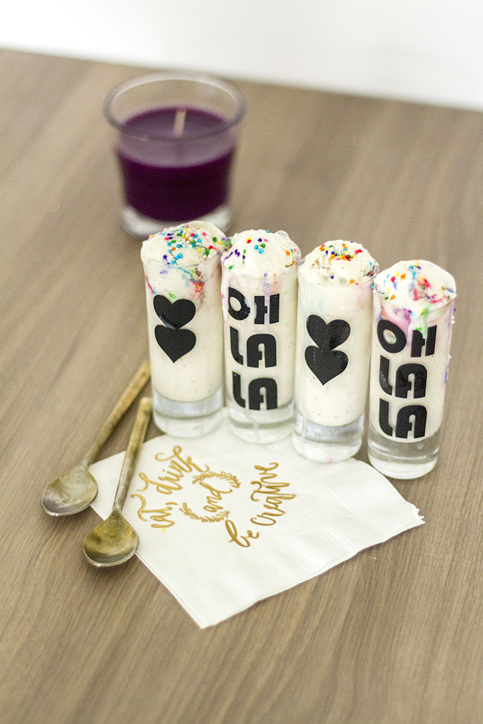 DIY Mini Embellished Ice Cream Sundae Glasses