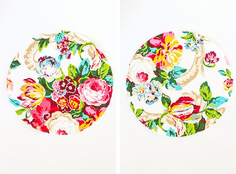 DIY No-Sew Floral Fabric Chargers