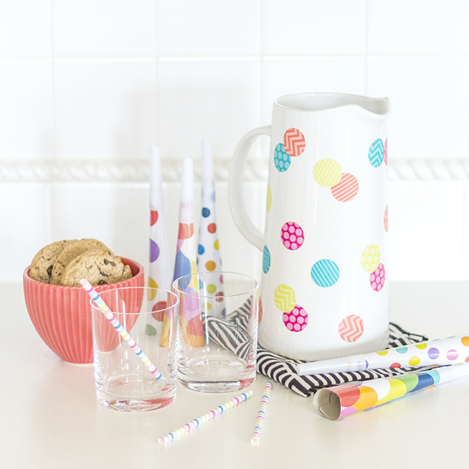 10 Minute DIY Polka Dot Pitcher