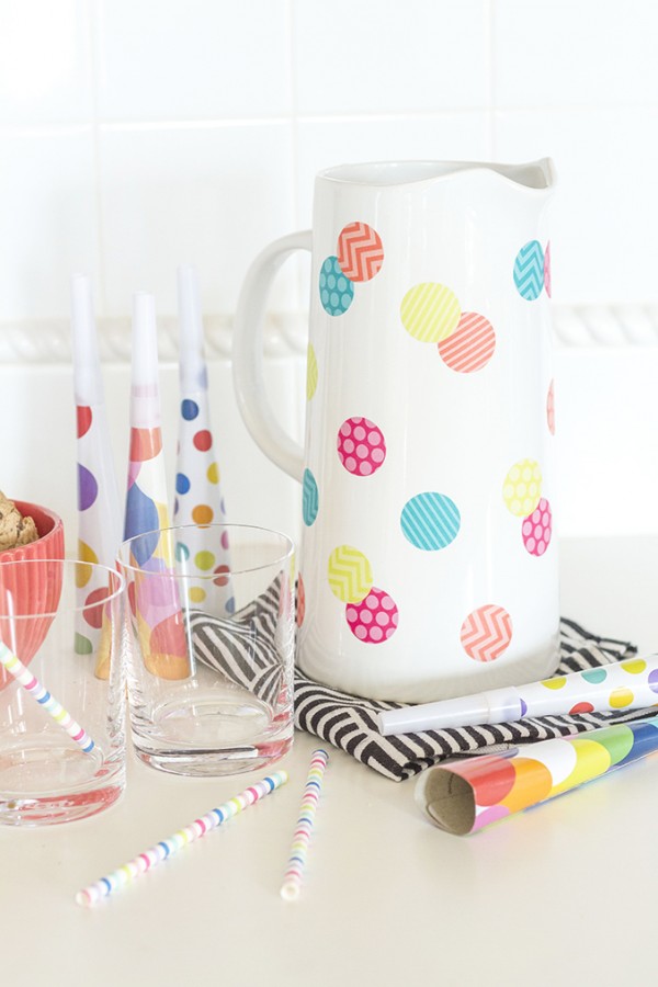 10 Minute DIY Polka Dot Pitcher