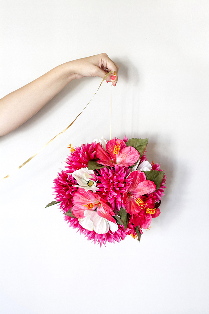 How To Make Your Own DIY Hanging Flower Ball