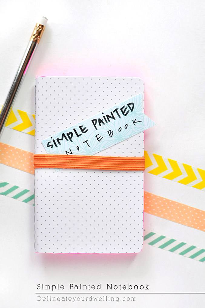 Simple DIY Painted Notebook