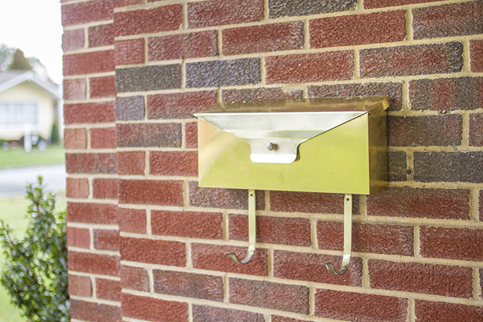 Our Mid-Century Wall-Mounted Mailbox Makeover