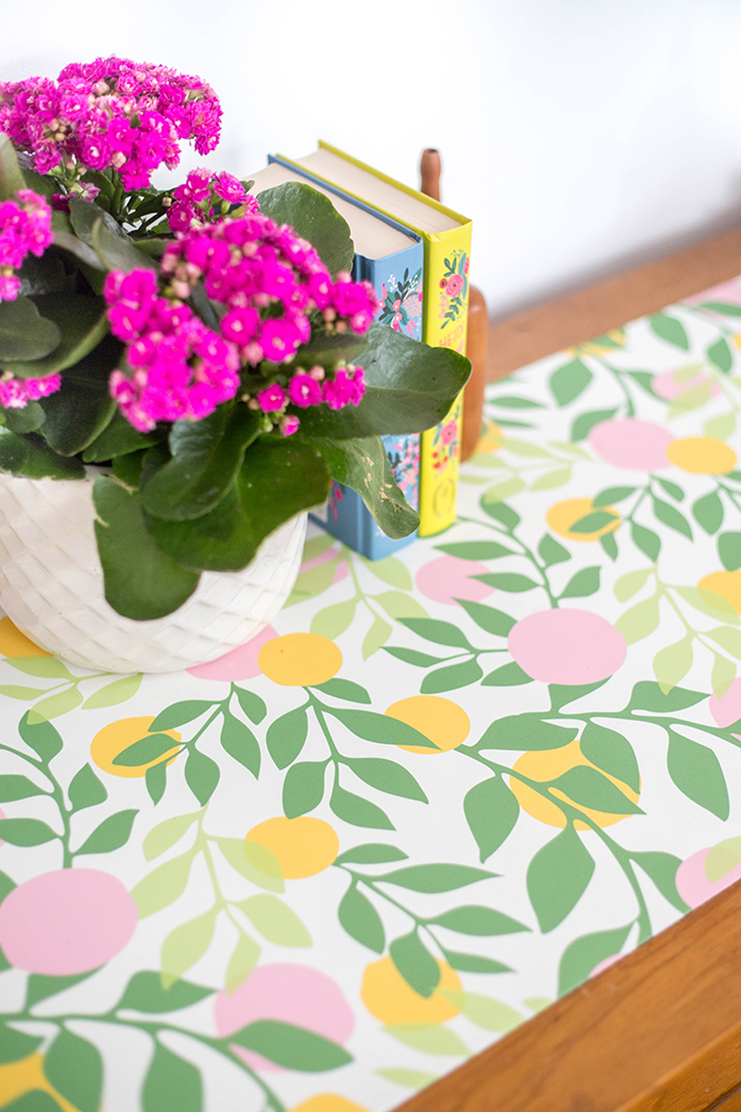 DIY Wallpaper-Embellished Dresser - Dream Green DIY