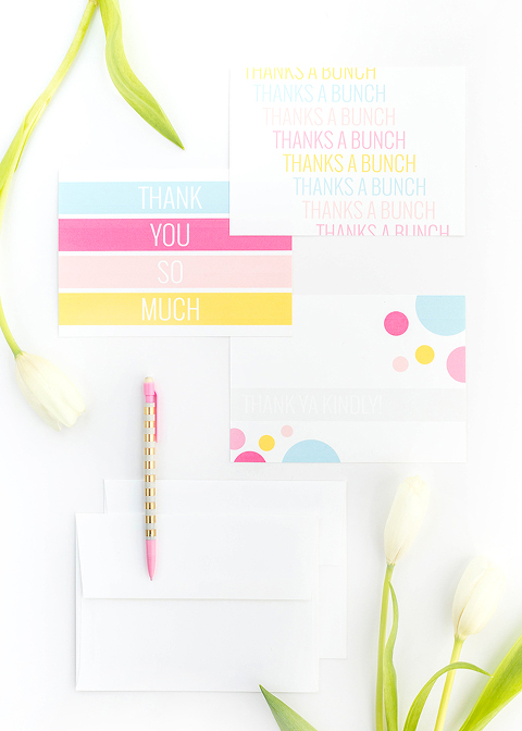 DIY Printable Thank You Cards - Dream Green DIY