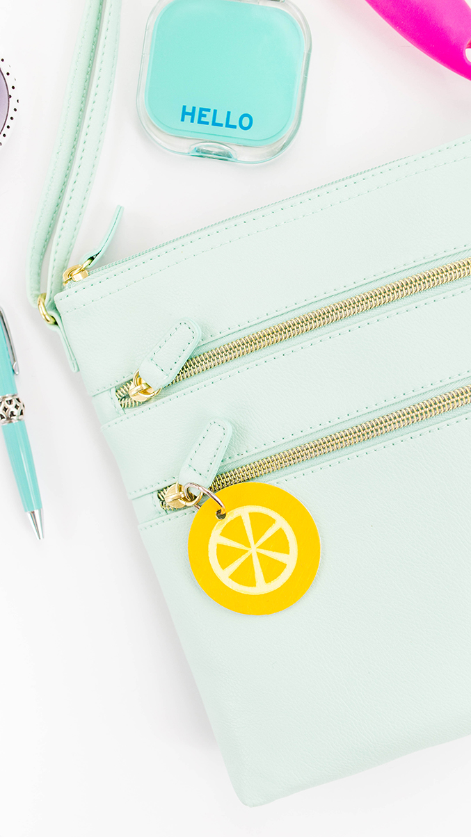 DIY Painted Citrus Slice Keychain - Dream Green DIY