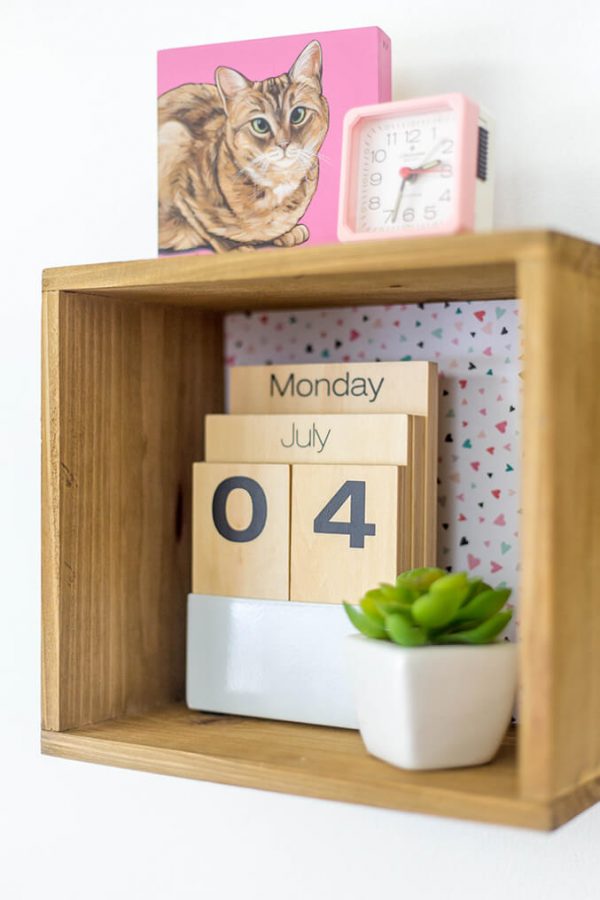 DIY Wooden Box Wall Shelf + My New Favorite Power Tool - Dream Green DIY
