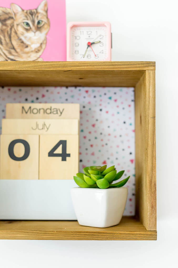 DIY Wooden Box Wall Shelf + My New Favorite Power Tool - Dream Green DIY