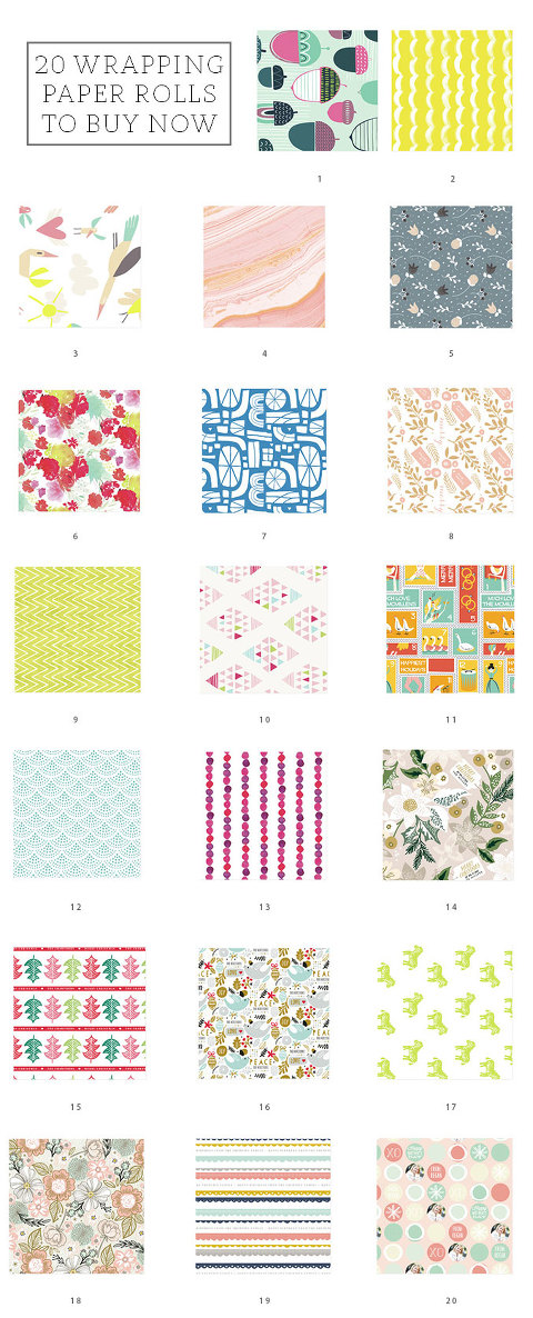 20 Wrapping Paper Rolls To Buy Now - Dream Green DIY