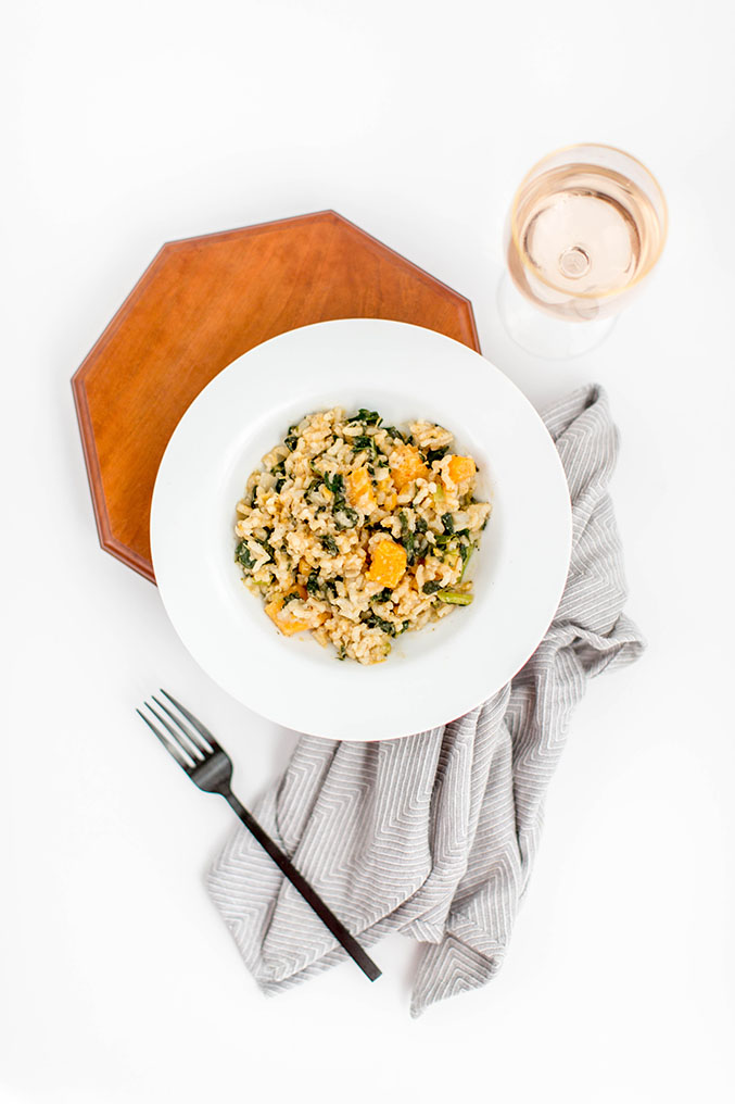Chicken Risotto With Kale & Butternut Squash - Dream Green DIY