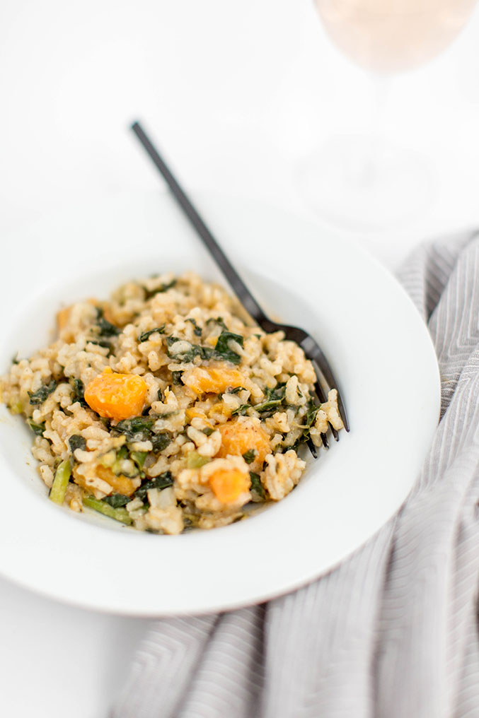 Chicken Risotto With Kale & Butternut Squash - Dream Green DIY