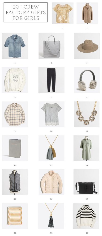 20 J.Crew Factory Gifts For Girls This Christmas - Dream Green DIY