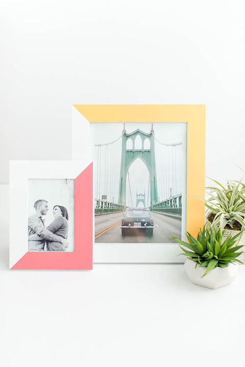 DIY Two-Tone Painted Picture Frame Makeover - Dream Green DIY