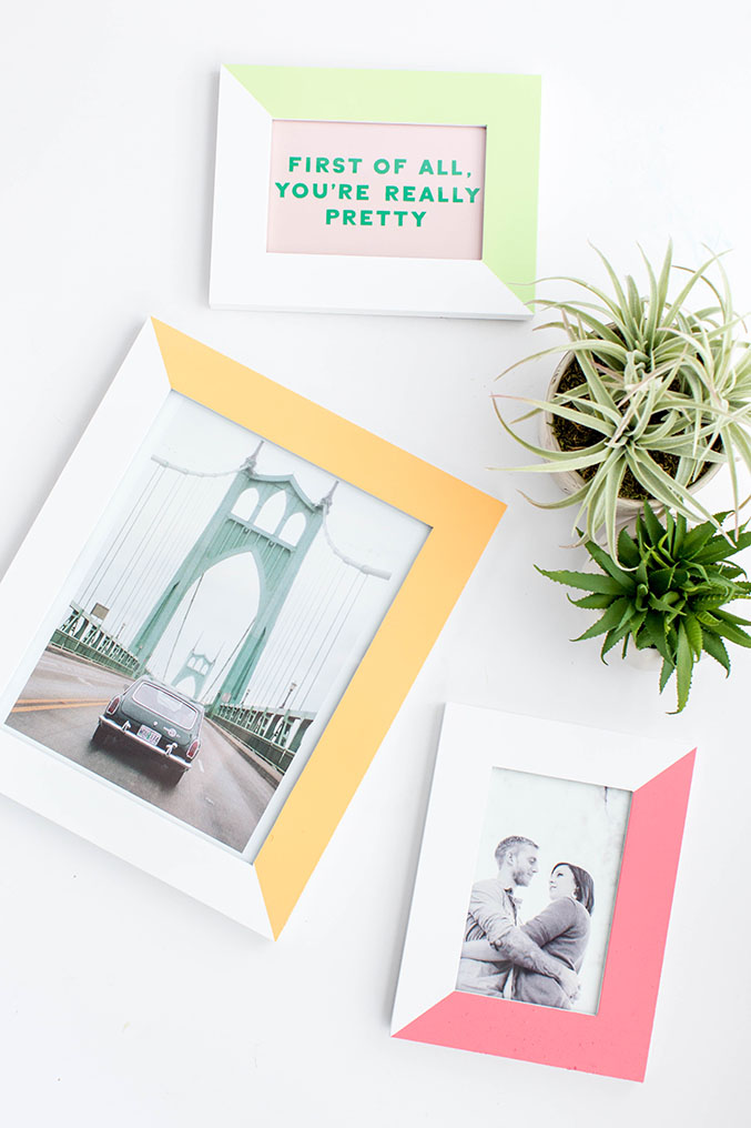 DIY Two-Tone Painted Picture Frame Makeover - Dream Green DIY