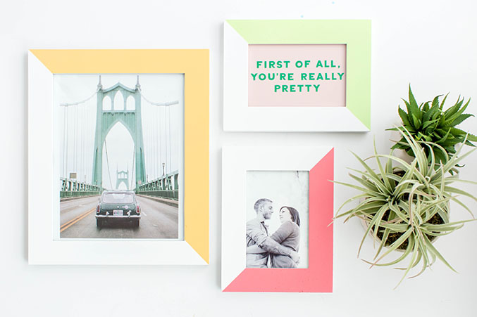 DIY Two-Tone Painted Picture Frame Makeover - Dream Green DIY