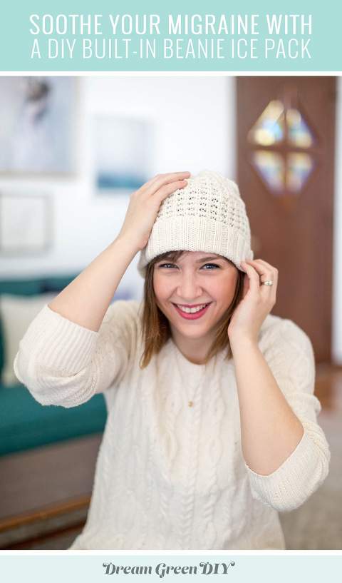 Soothe Your Migraine With A DIY Beanie Ice Pack - Dream Green DIY