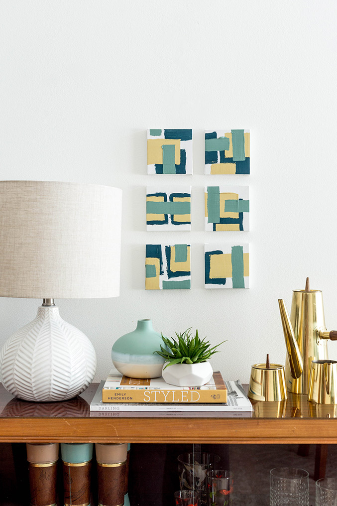 DIY Mini Modern Abstract Painting Installation - Dream Green DIY
