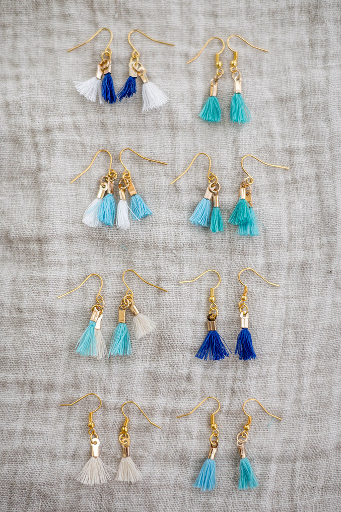 DIY Mini Dangle Tassel Earrings - Dream Green DIY