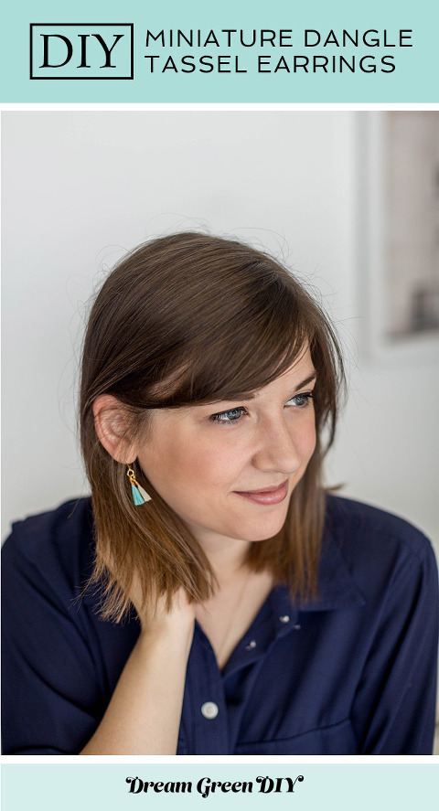 DIY Mini Dangle Tassel Earrings - Dream Green DIY
