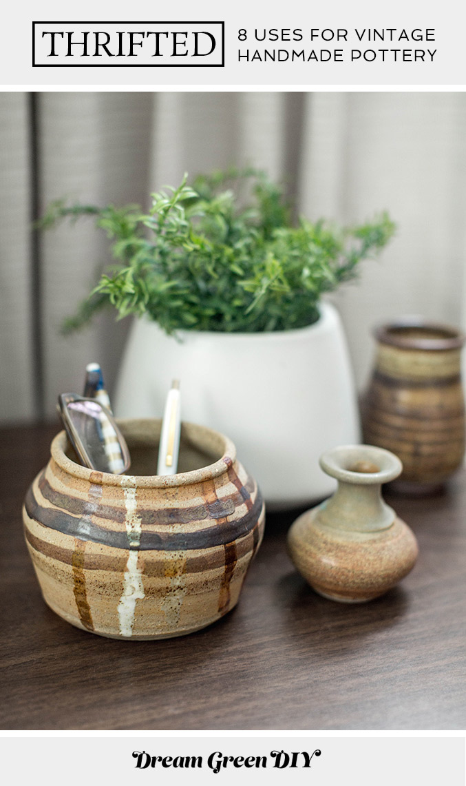 Thrift Store Score: Vintage Handmade Pottery - Dream Green DIY