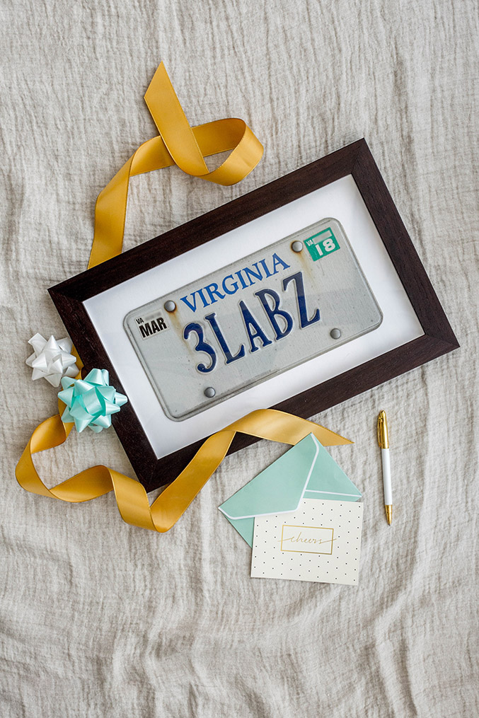 Custom Framed License Plate Birthday Gift Idea - Dream Green DIY