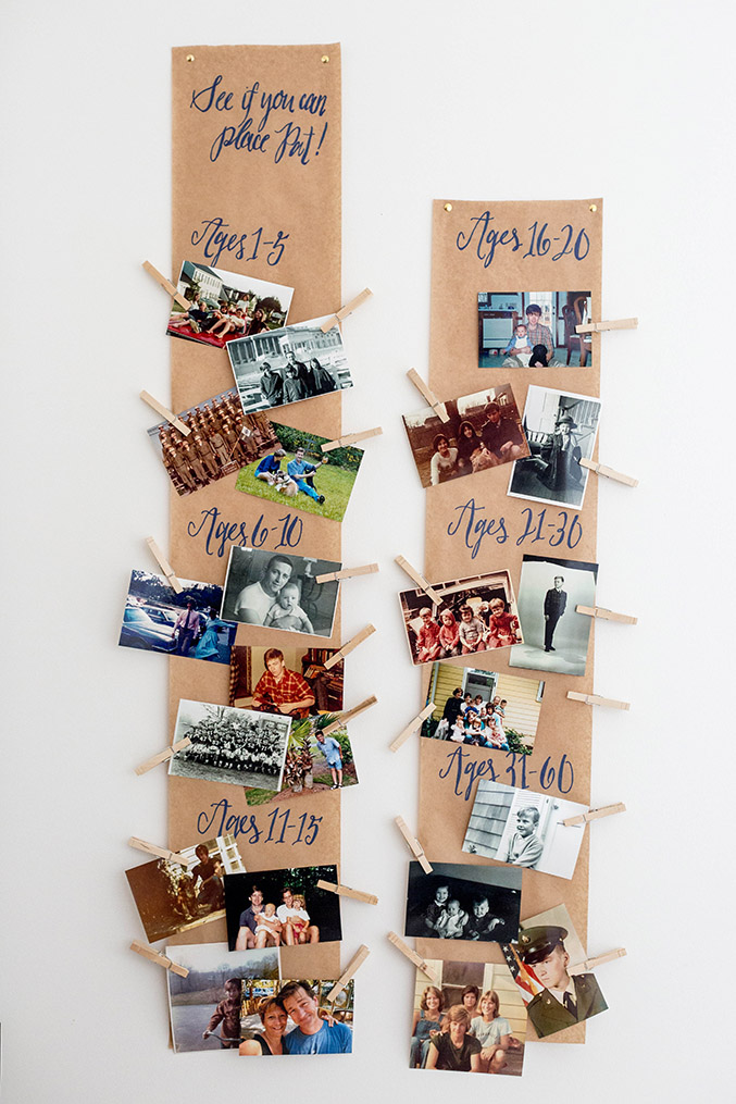 DIY Birthday Photo Guessing Game Banner - Dream Green DIY