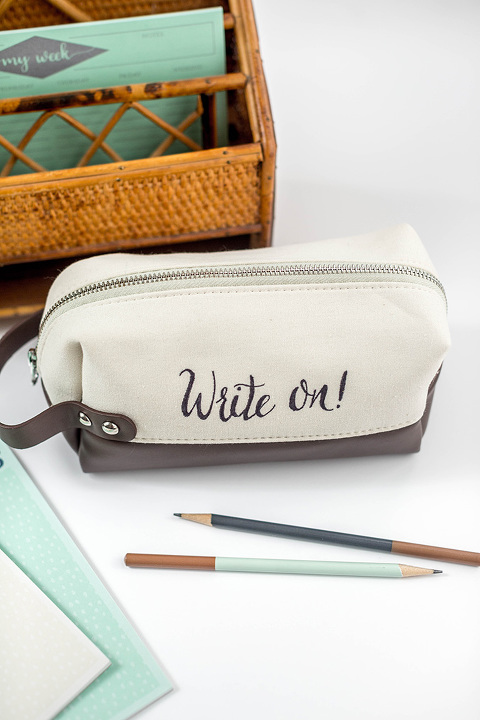 DIY ‘Write on!’ Pencil Case + Giveaway - Dream Green DIY