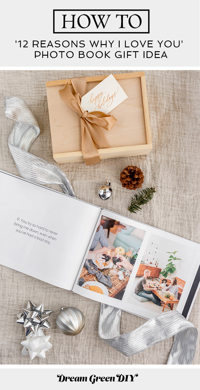 '12 Reasons Why I Love You' Photo Book Gift Idea - Dream Green DIY