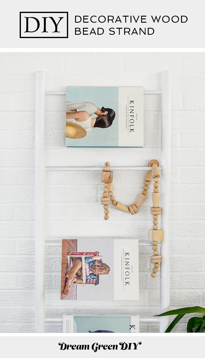 DIY Decorative Wooden Bead Strand - Dream Green DIY