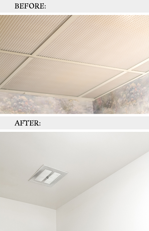 How To Remove Dated Drop Ceiling Tiles - Dream Green DIY
