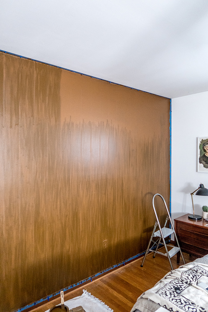 DIY Faux Mid-Century Paneling Using Paint - Dream Green DIY
