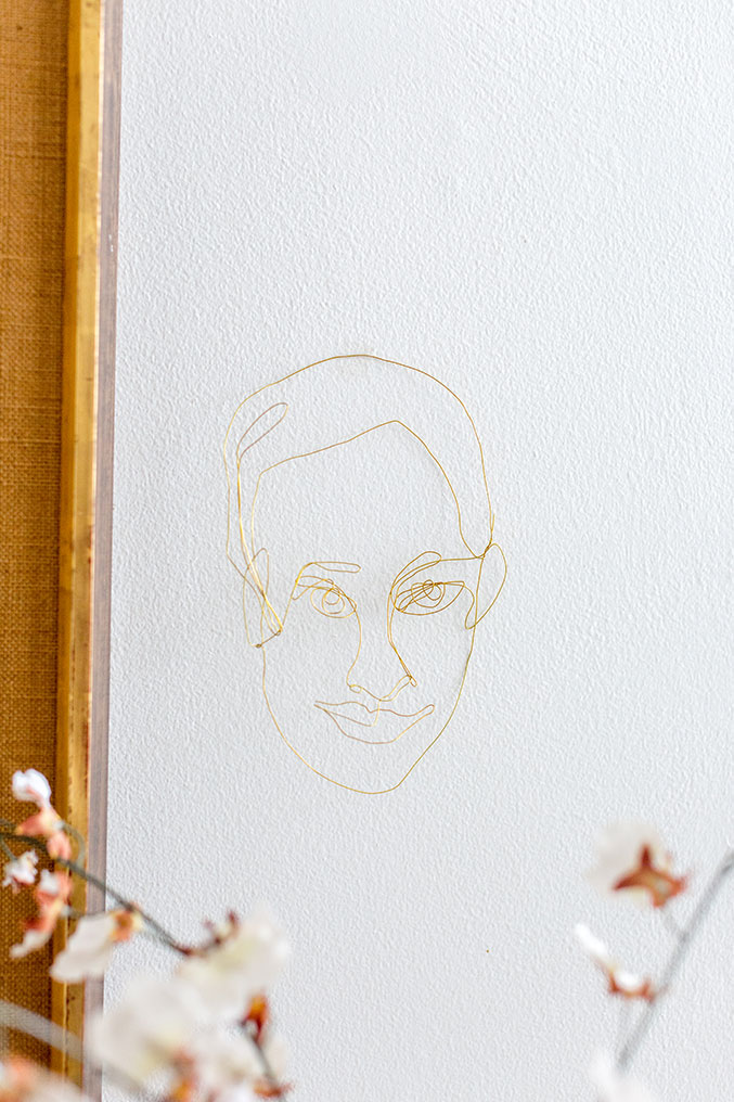DIY Wire Portrait With Printable Template - Dream Green DIY