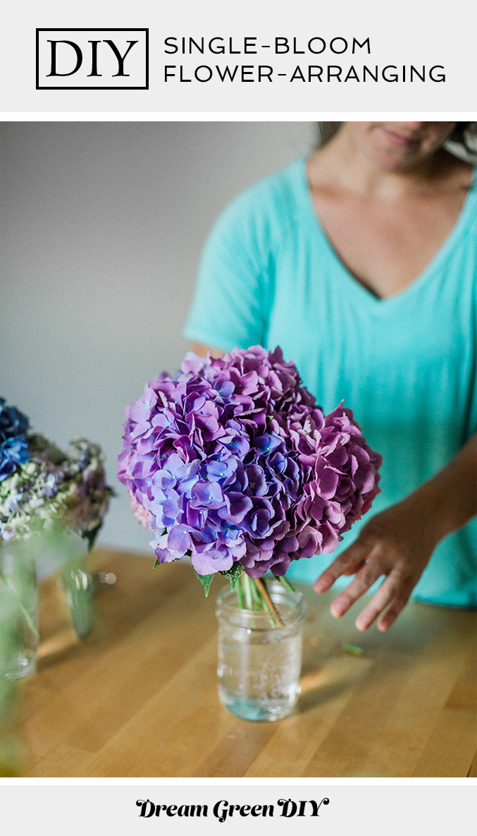 DIY Single-Bloom Flower Arrangement - Dream Green DIY