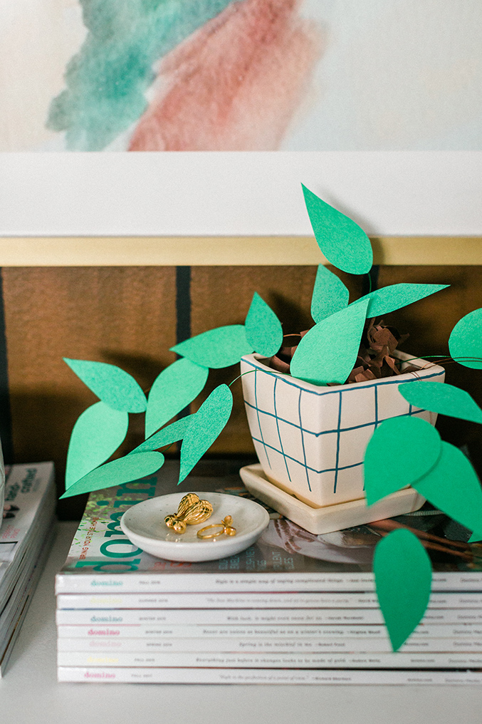 DIY Paper Plant With Grid Planter Pot - Dream Green DIY