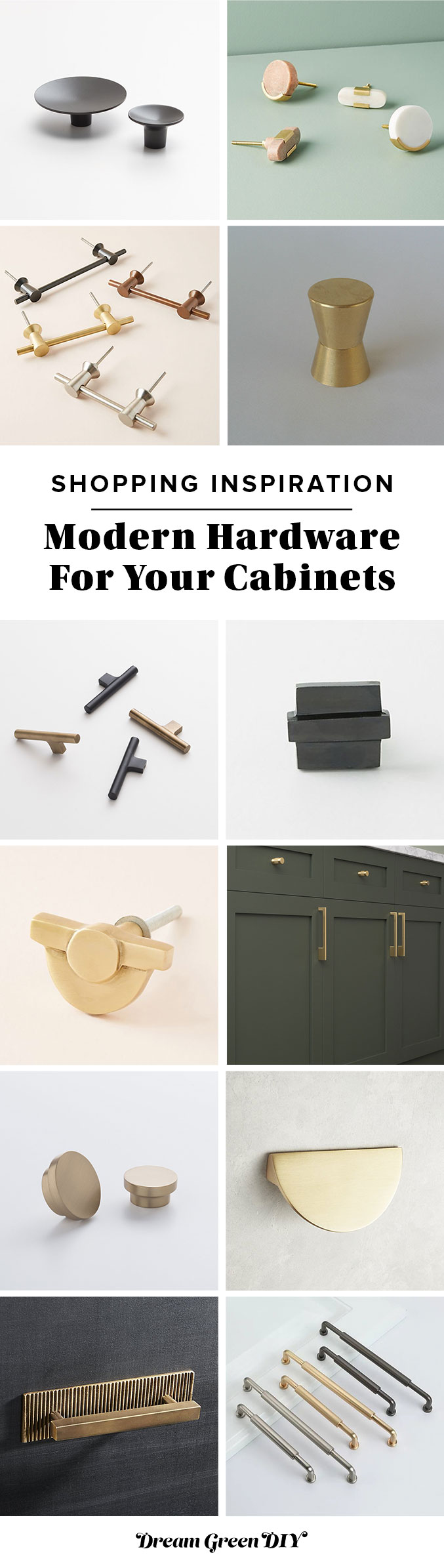 Modern Hardware For Your Cabinets - Dream Green DIY